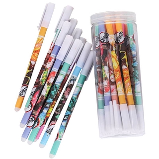 New 6 Pcs Anime Demon Slayer Kimetsu No Yaiba Cute Blue ink Neutral ...