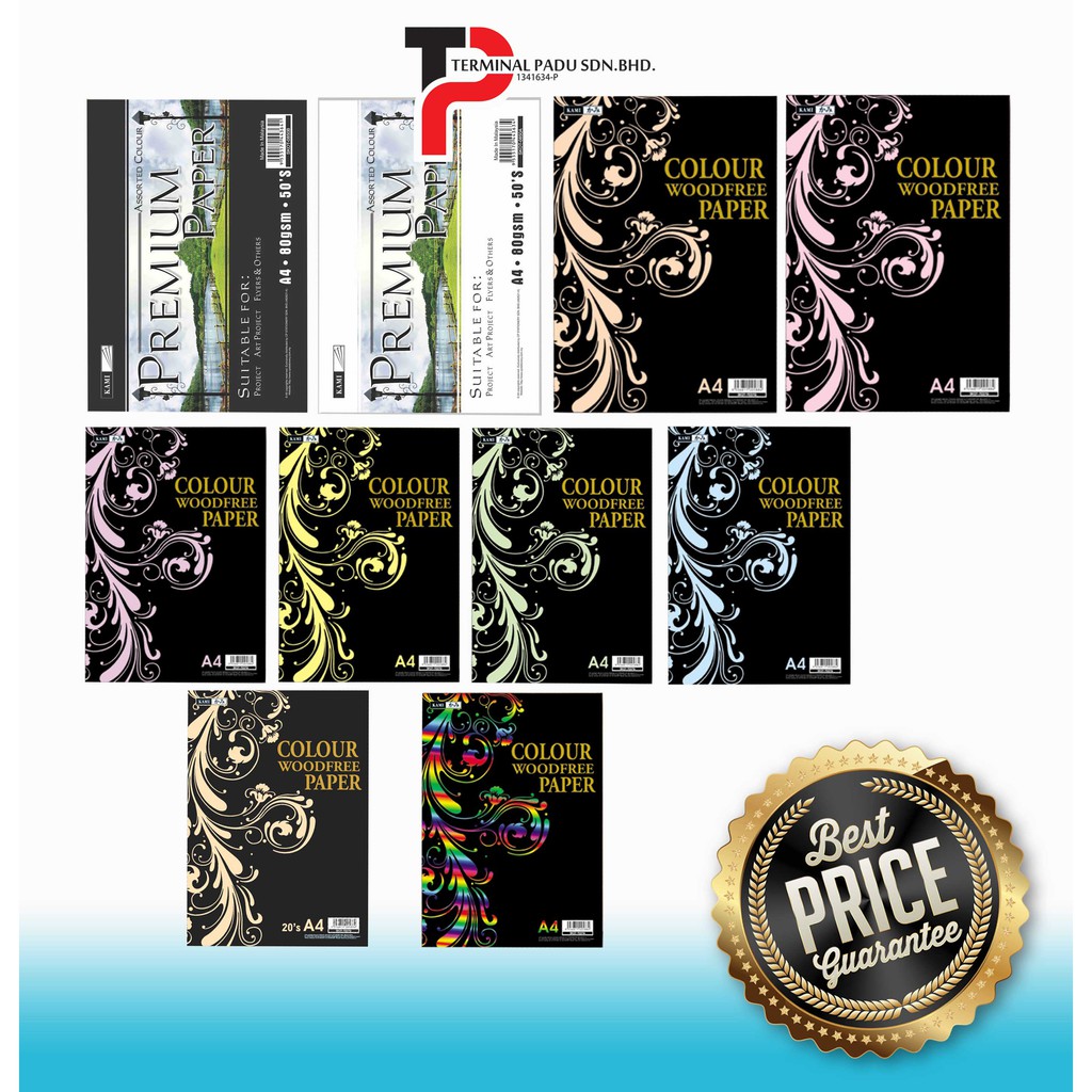 KAMI Assorted Colour Paper A4 /A4 Color Paper / Colour Paper / Kertas ...