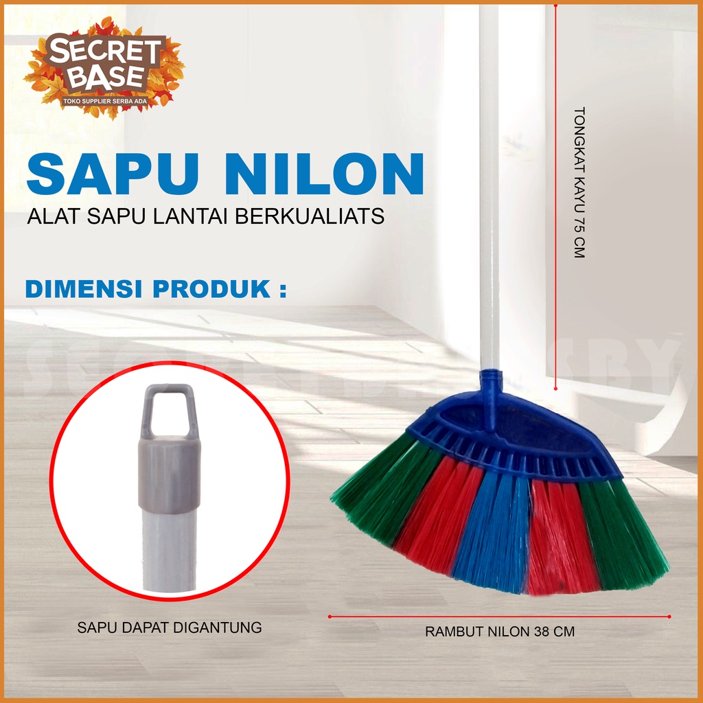 Nylon Broom - Floor Sweep / String Broom / Colorful Floor Broom ...