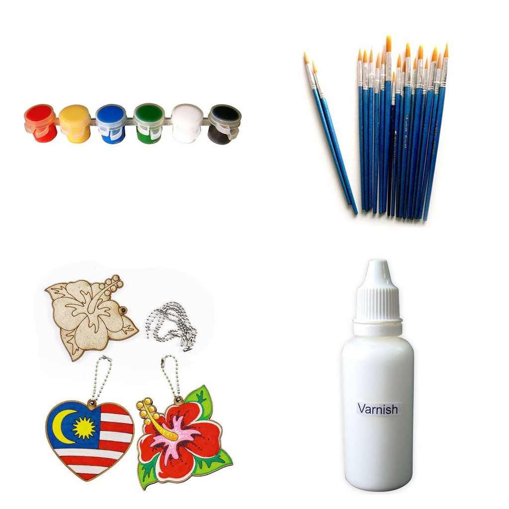 Set Merdeka Keychain Pack of 10 Bunga Raya + Bendera Jalur Gemilang ...