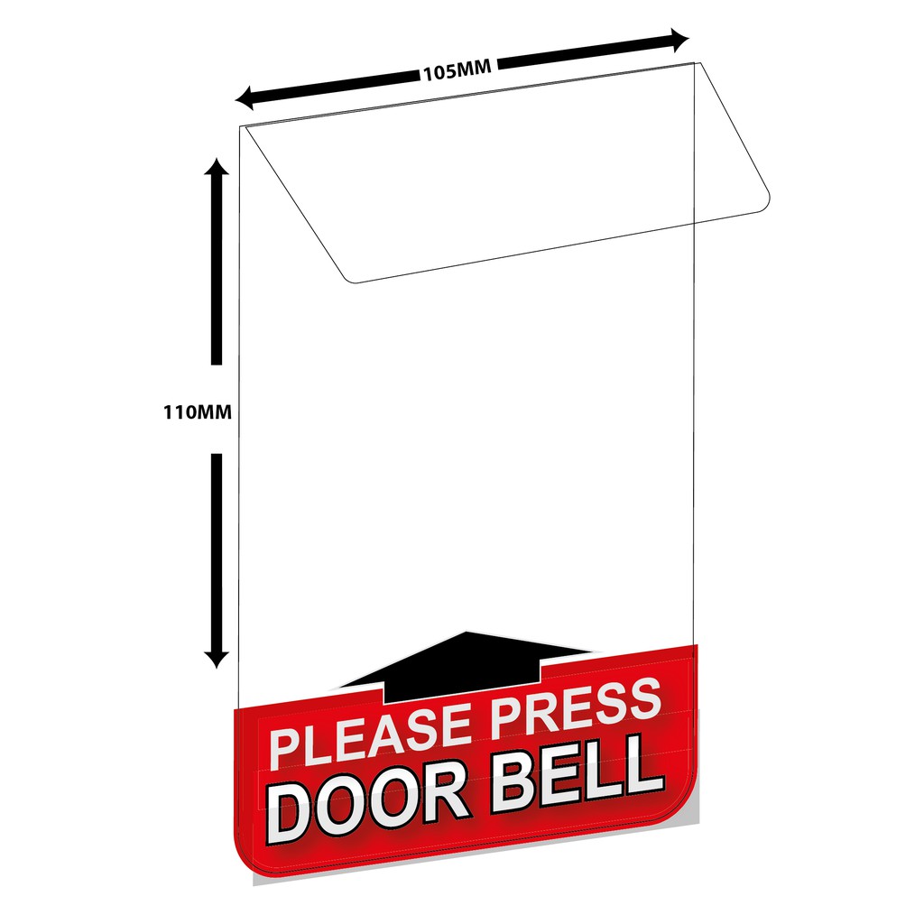 PLEASE PRESS DOOR BELL, SILA TEKAN LOCENG PINTU ACRYLIC DOOR SIGN WITH ...