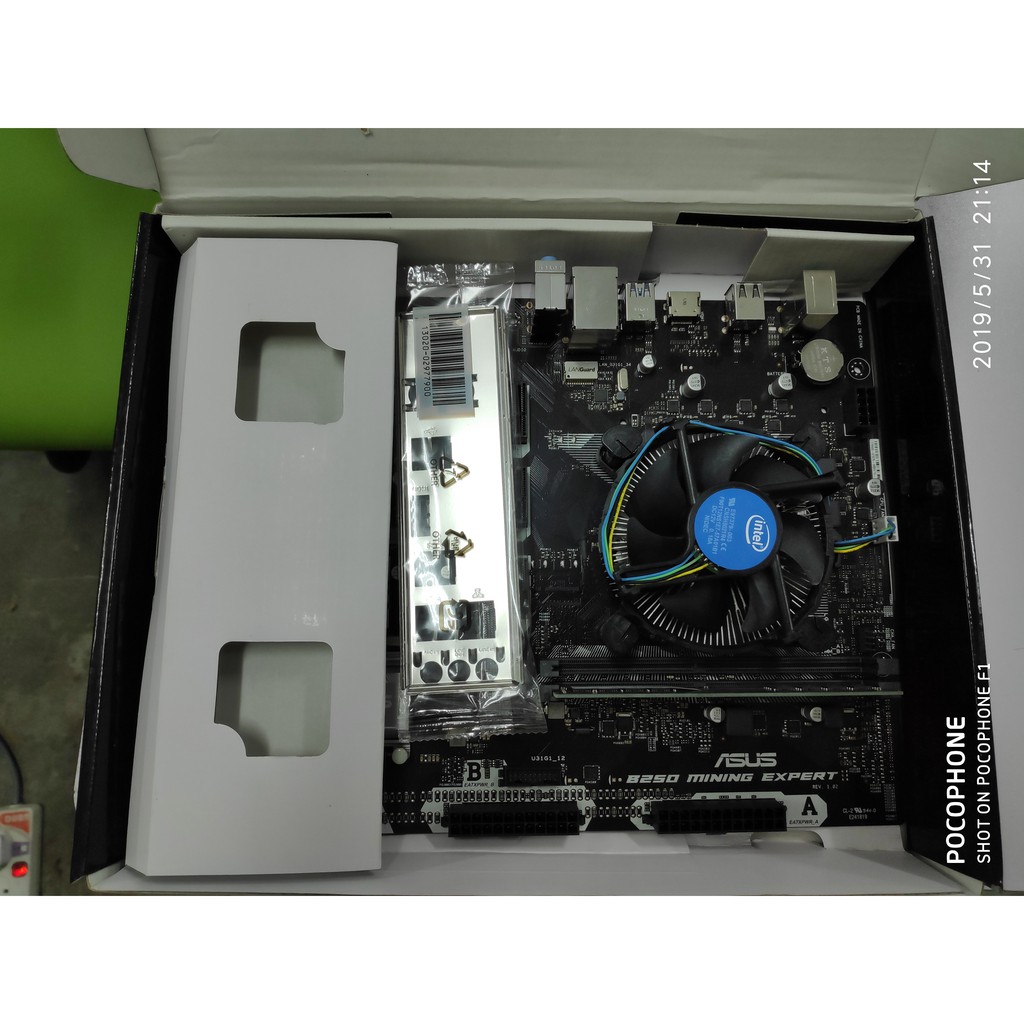 Intel G3900 + Asus B250 Mining Expert + 4GB D4 Ram Combo Office/Mining ...