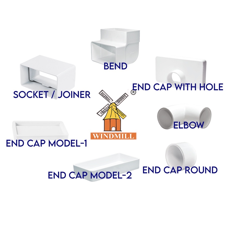 Hydroponic Rectangular upvc End Cap 4x2 with or without HOLE Hidroponik ...