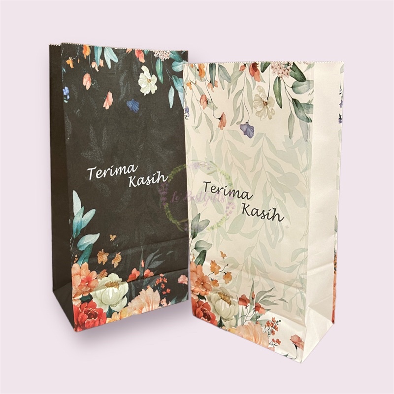 50 PCS Beg Kertas Bertapak Doorgift Goodies Bag / Disposable Paper Bag ...