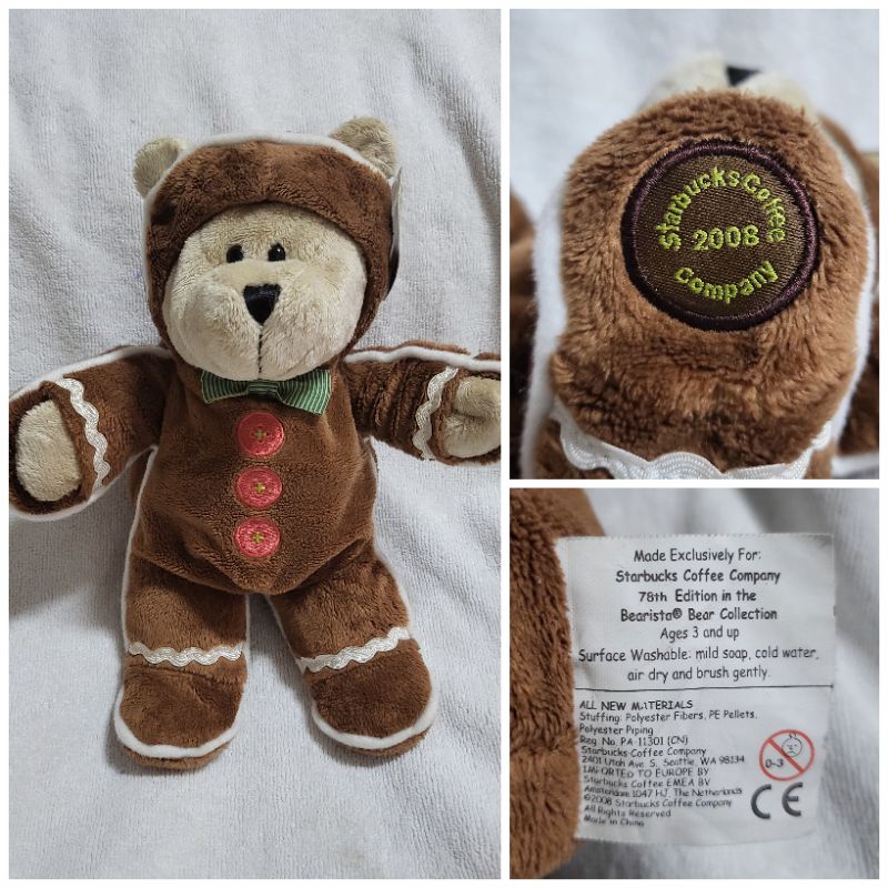 [Retired] Starbucks 2008 Bearista Collection - 78th Edition Gingerbread ...