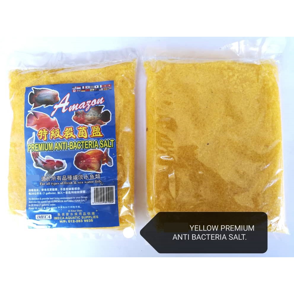(2xPack) Amazon Anti Bacteria Yellow Salt 1kg Aquarium Fish Garam Ikan ...