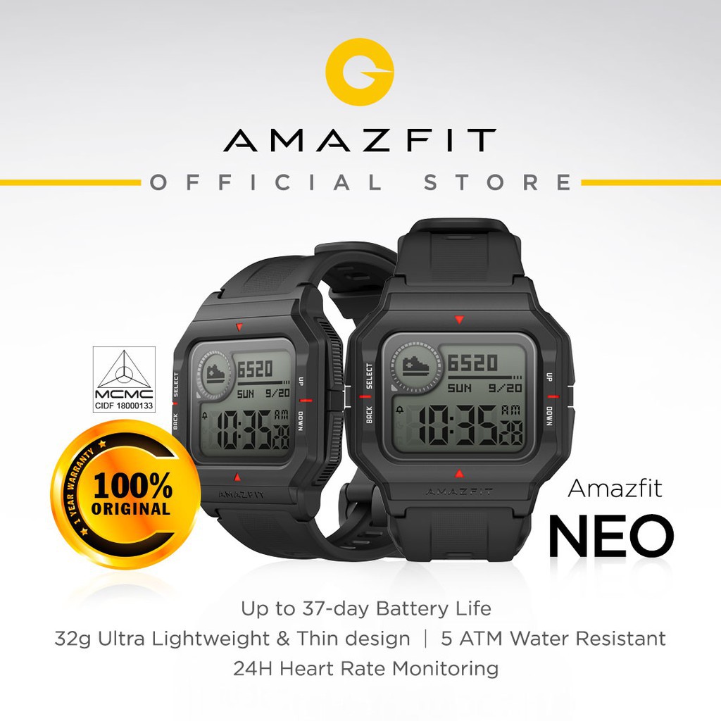 Jam tangan watch Amazfit Neo Fitness Smartwatch - Global Version (1 ...