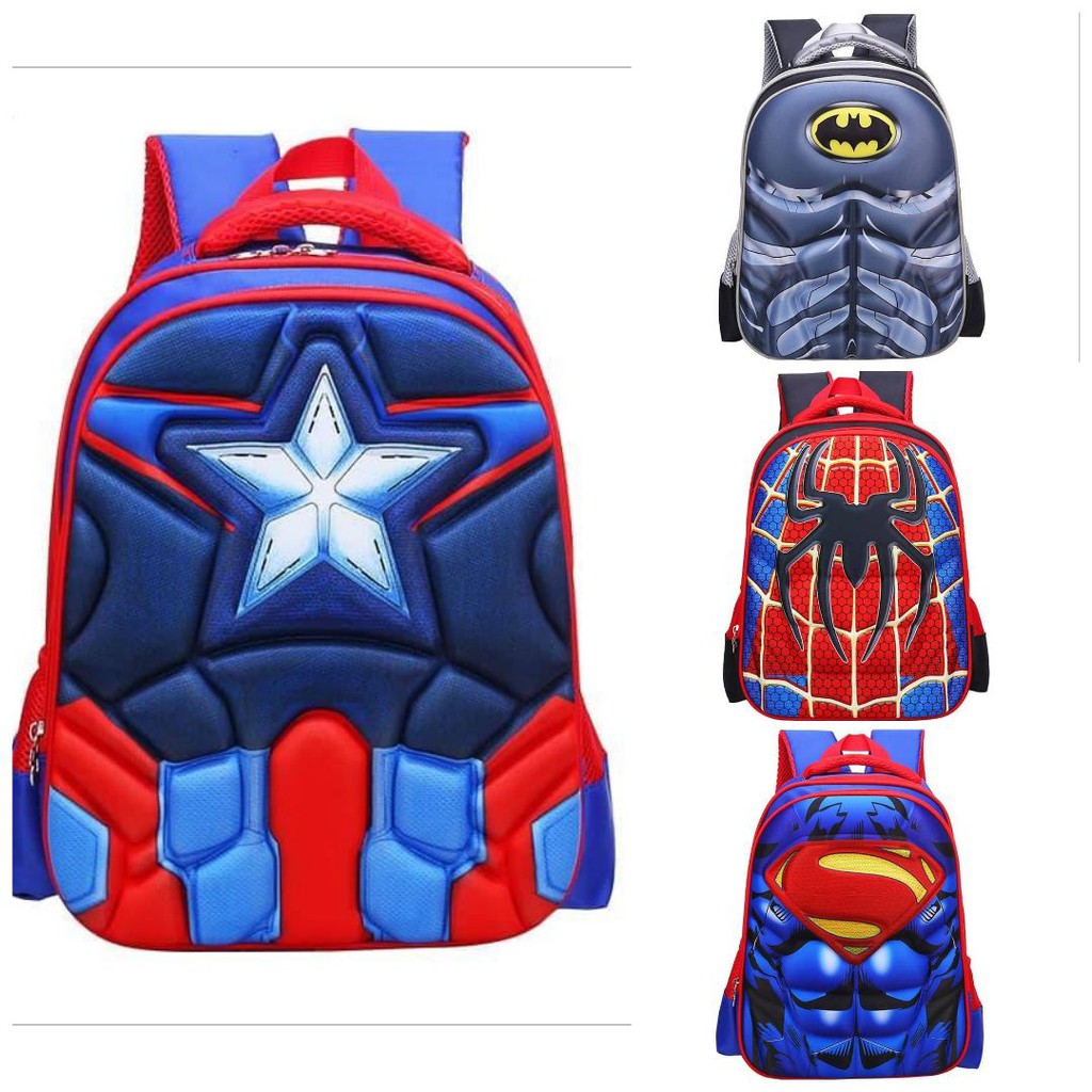 Primary School Bag Superhero Backpack Boy Kids Captain America ...