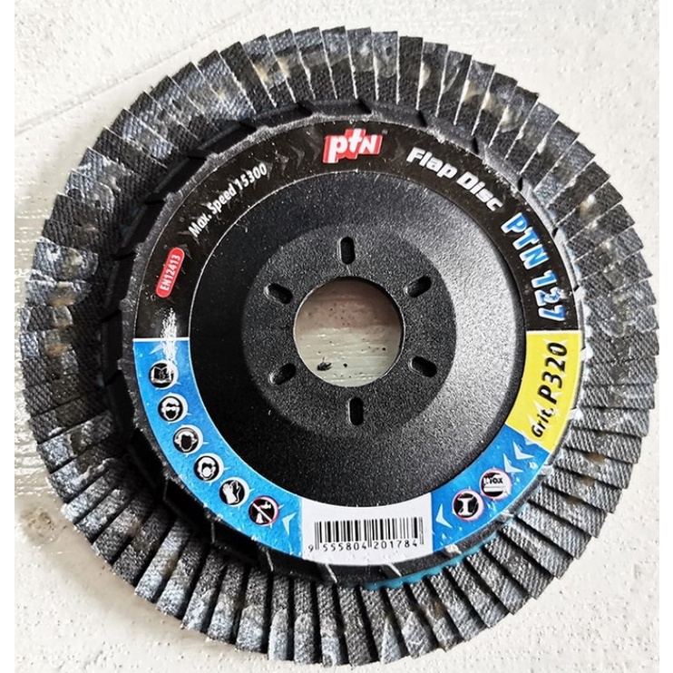 Mata Kertas Pasir Gosok disc Wood Besi Polish 4" PTN Flap Disc P40 ...