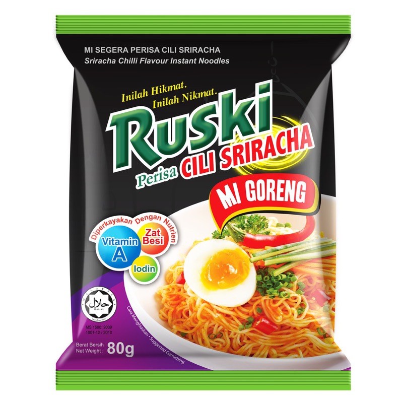 RUSKI Instant Noodles Tom Yam (80g X 10packs) | Shopee Malaysia