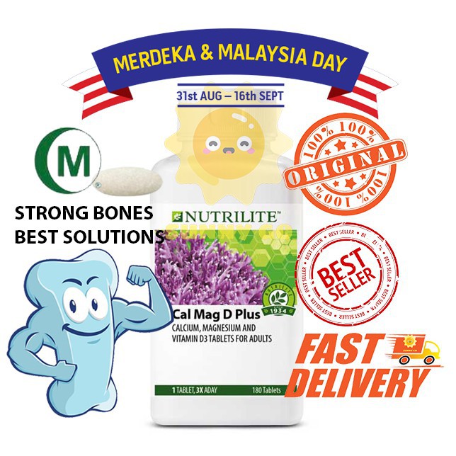 Amway NUTRILITE Cal Mag D Plus (180 tab) High vitamin D, calcium and ...