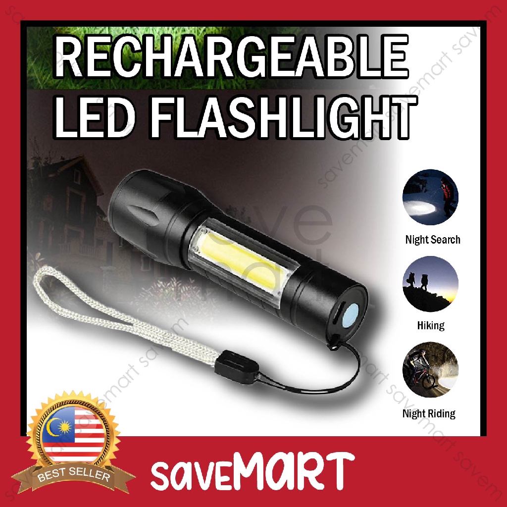 Mini Rechargeable Torchlight Flashlight Tactical Outdoor Zoomable 3 ...