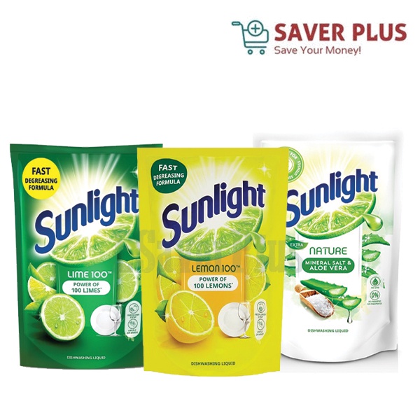 Sunlight Dishwashing Liquid Refill 700ml (Lemon 100/ Lime 100 / Nature ...
