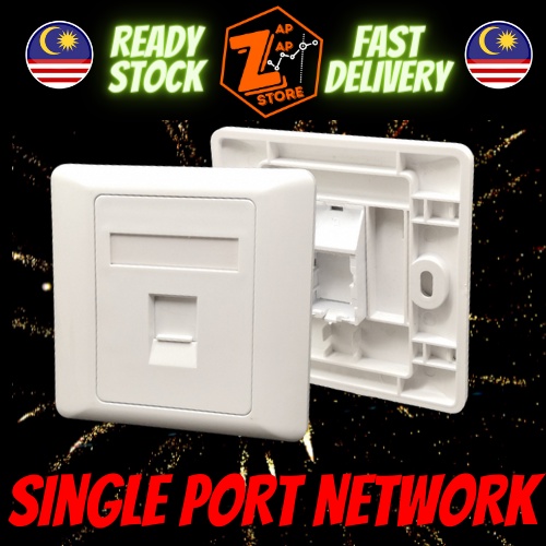 [Single Port Network] Type Single Port RJ45 Wall Flat Face Plate ...