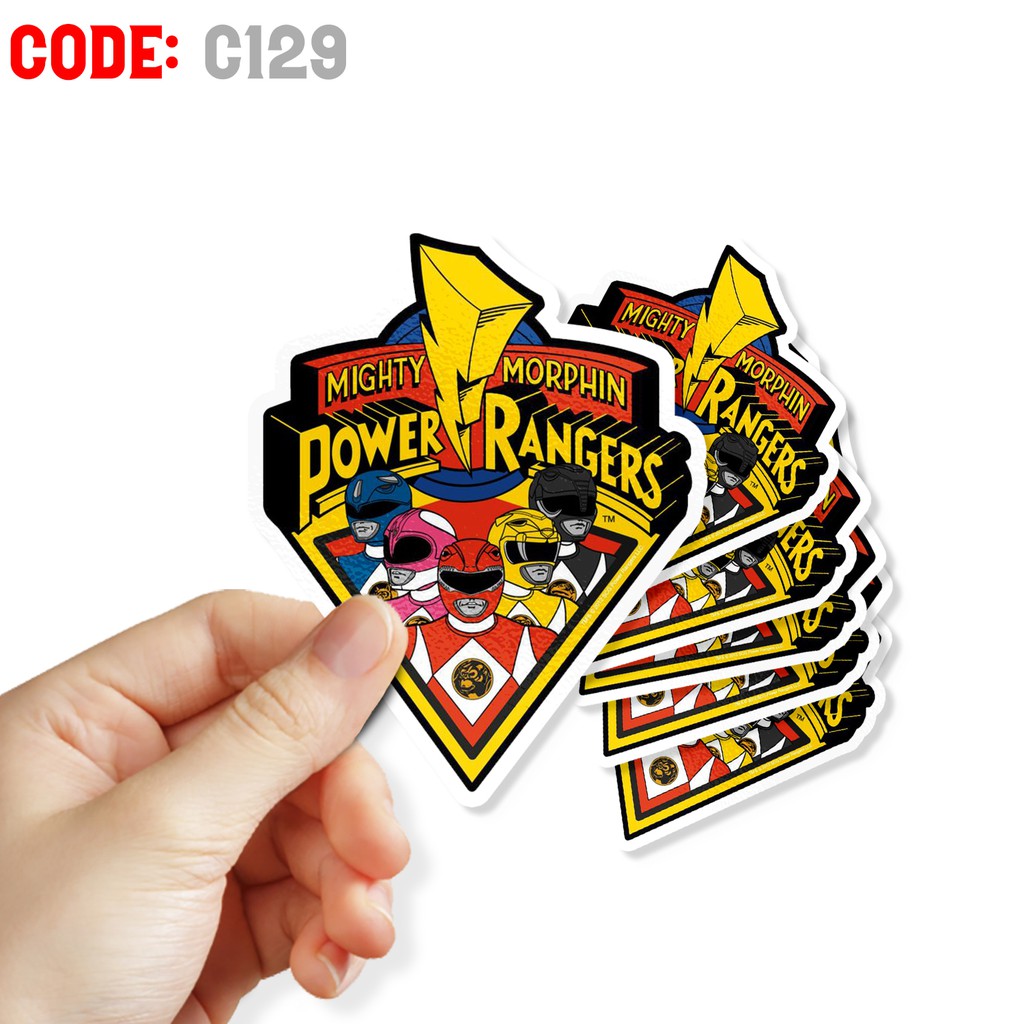 Sticker Cartoon (7) Mighty Morphin Power Rangers | Shopee Malaysia