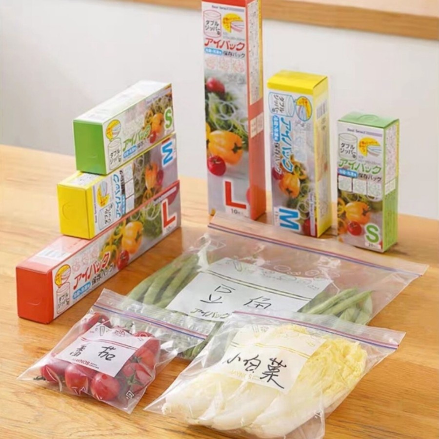 Plastic Bag Zipper Lock Food Storage Double Zip Reuseable Vacuum Bag ...