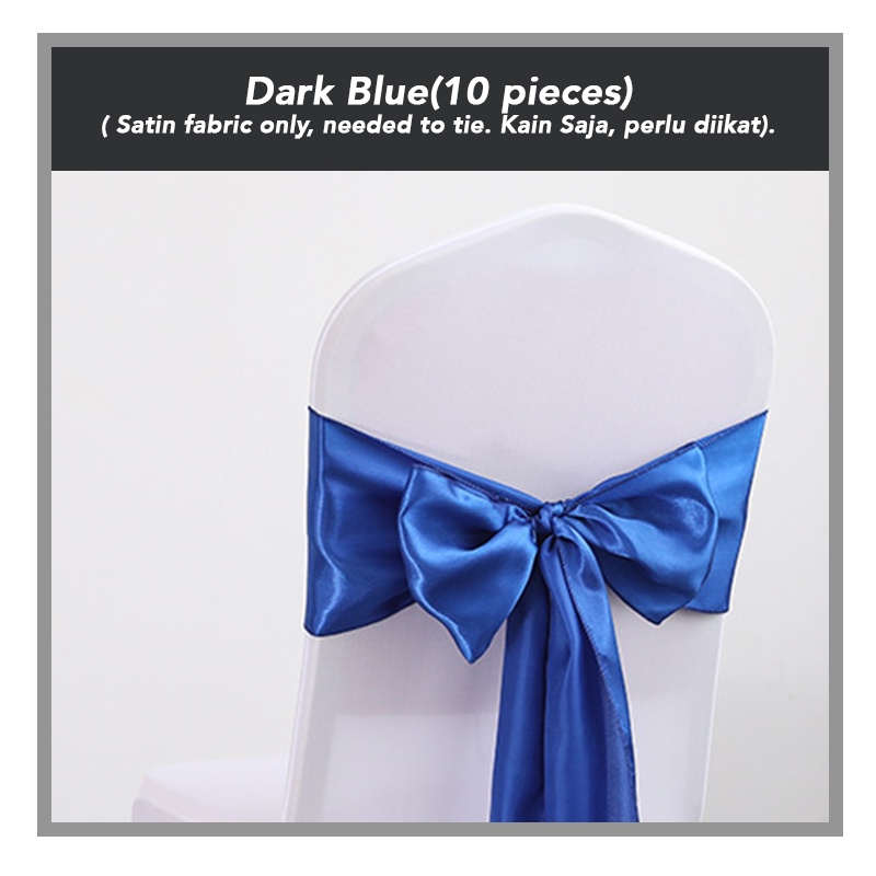ACEVE DREAM READY STOCK (10pcs) Smooth Satin Chair Back Ribbon Deco ...
