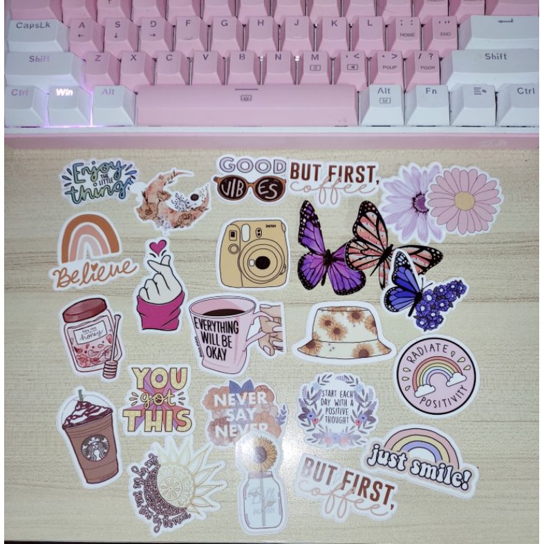 24pcs Aesthetic Stickers l Cute Stickers l Sticker Set | Shopee Malaysia