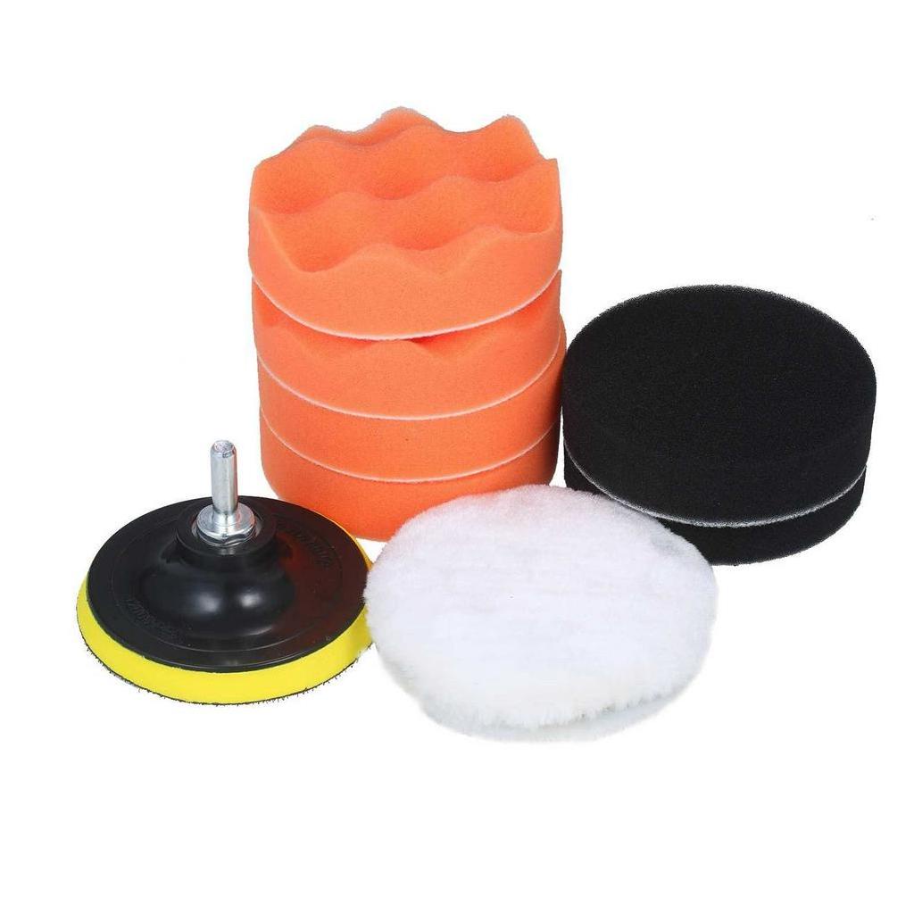 10pcs Polishing Pad Kit 4-inch Foam Buffing Pads with Waffle Foam Wool ...