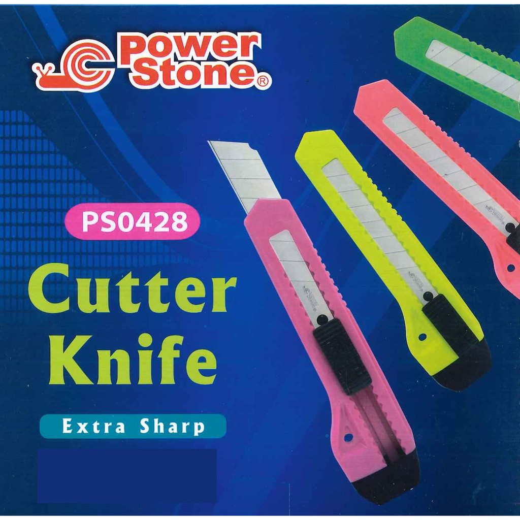 Cutter Knife Extra Sharp ( Power Stone PS0428 / PS0413 ) | Shopee Malaysia