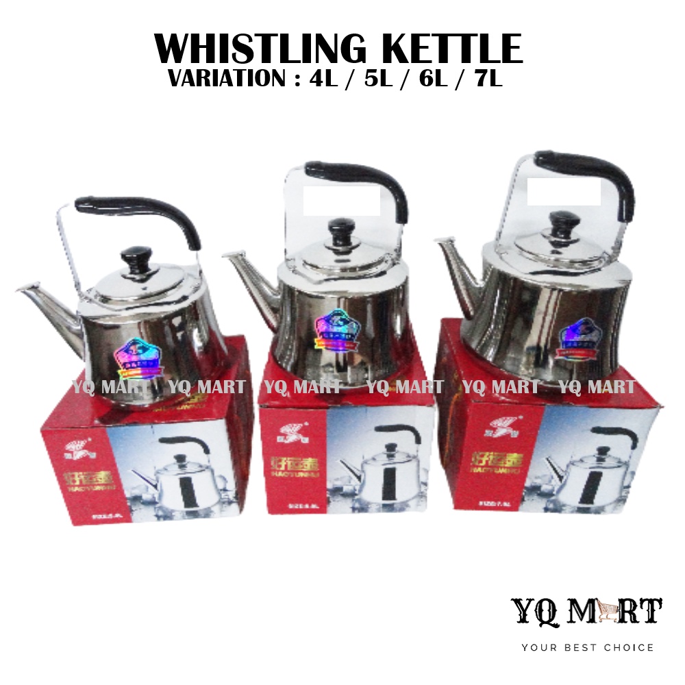 Whistling Kettle Stainless Steel 4L/5L/6L/7L/ Cerek Air Besar | Shopee Malaysia