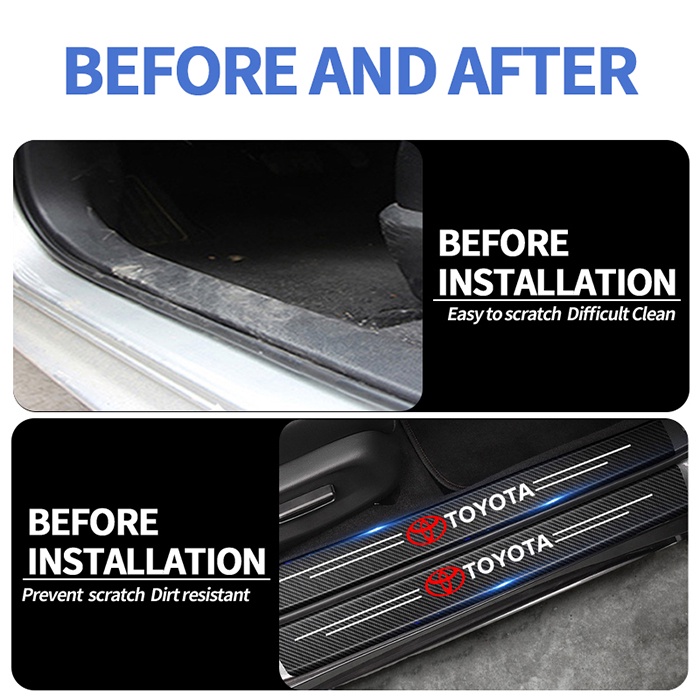 Proton Carbon Fiber Car Door Sticker Protector Auto Threshold Strips ...