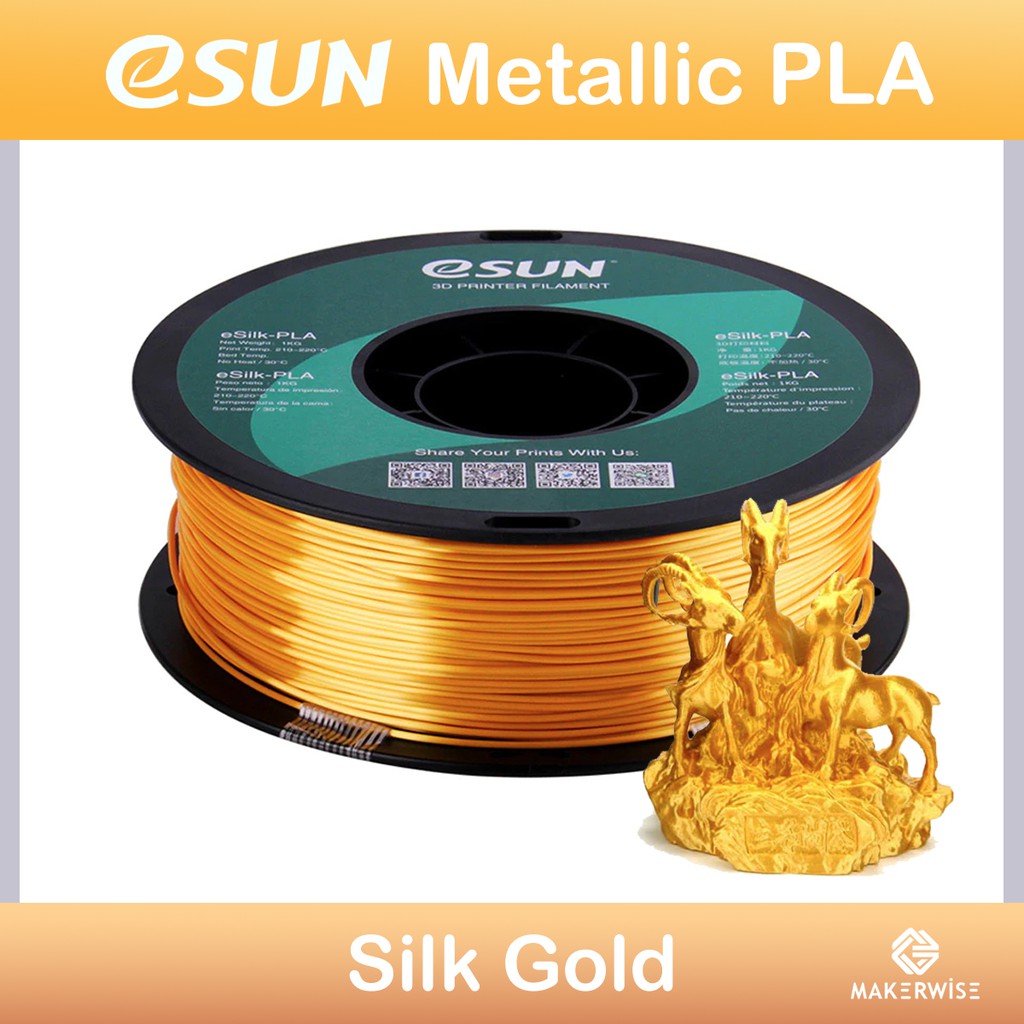 eSUN Silk PLA Filament 1KG 1.75mm Gold Silver Copper Metal eSILK FDM 3D ...