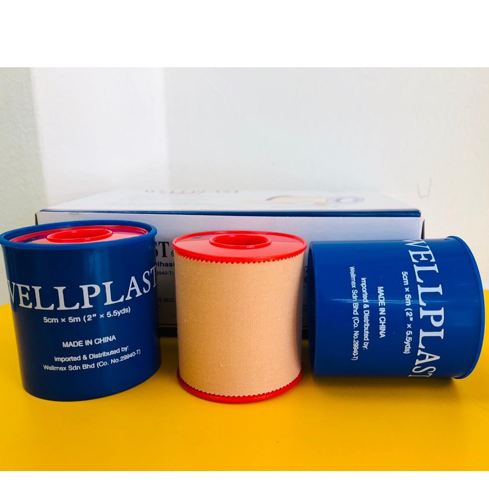 Wellplast Surgical Adhesive Fabric Tape (5CM X 5M) | Shopee Malaysia