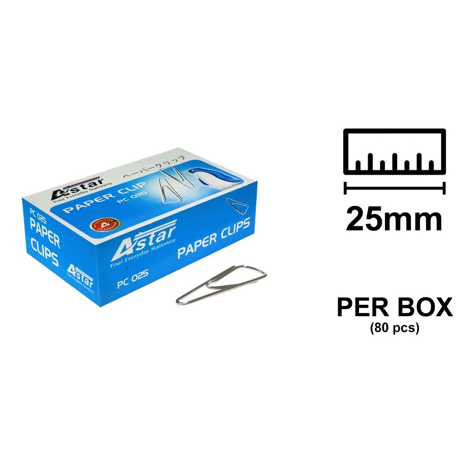 ASTAR PAPER CLIPS 25MM (PC025) / 31MM (PC031) | Shopee Malaysia