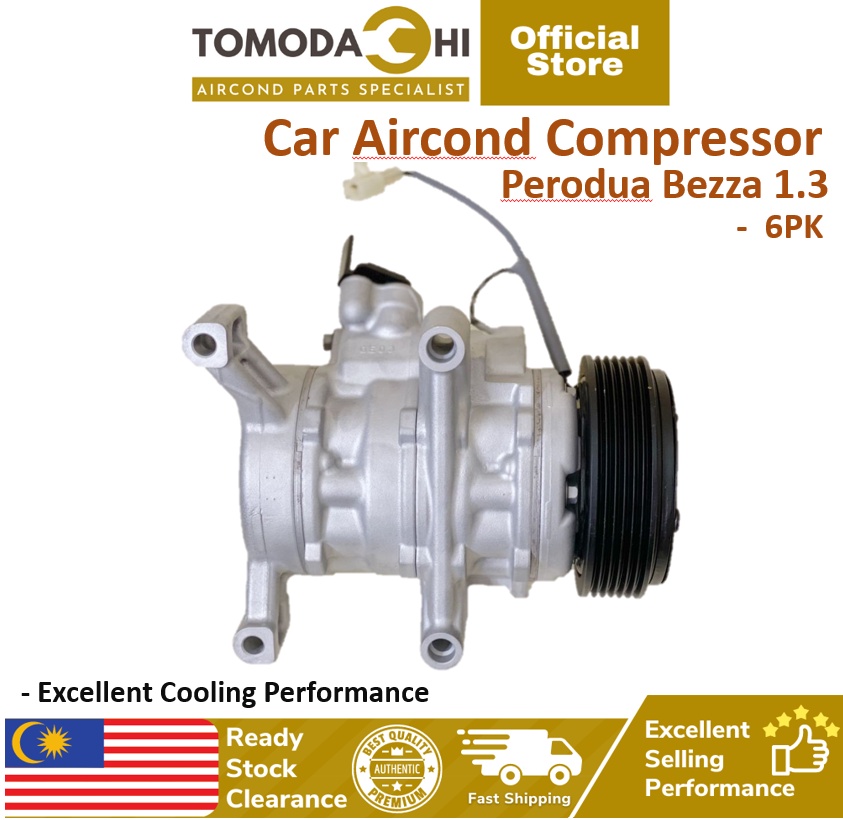 TOMODACHI Car Air Cond Compressor Aircond Perodua Bezza 1.0 1.3 | Myvi ...
