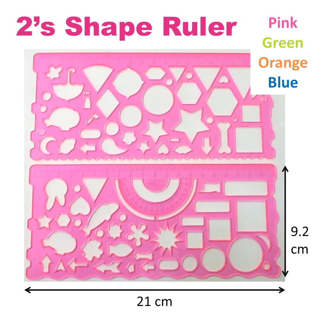 2pcs Geometric Shape Template Ruler/ Stencil Measuring Tools/ Advanced ...
