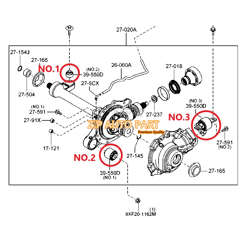 (HEAVY DUTY) FORD RANGER T6, MAZDA BT-50 BT50 2012 FRONT DIFFERENTIAL ...