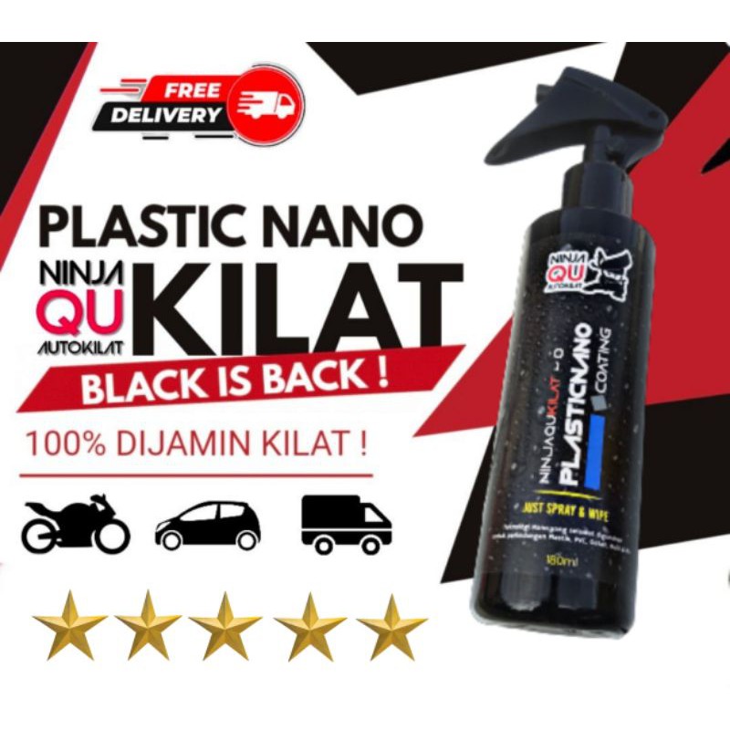 💢Ready Stock💢 NinjaQU Kilat Plastic Nano Coating Pengilat Hitam Plastik ...
