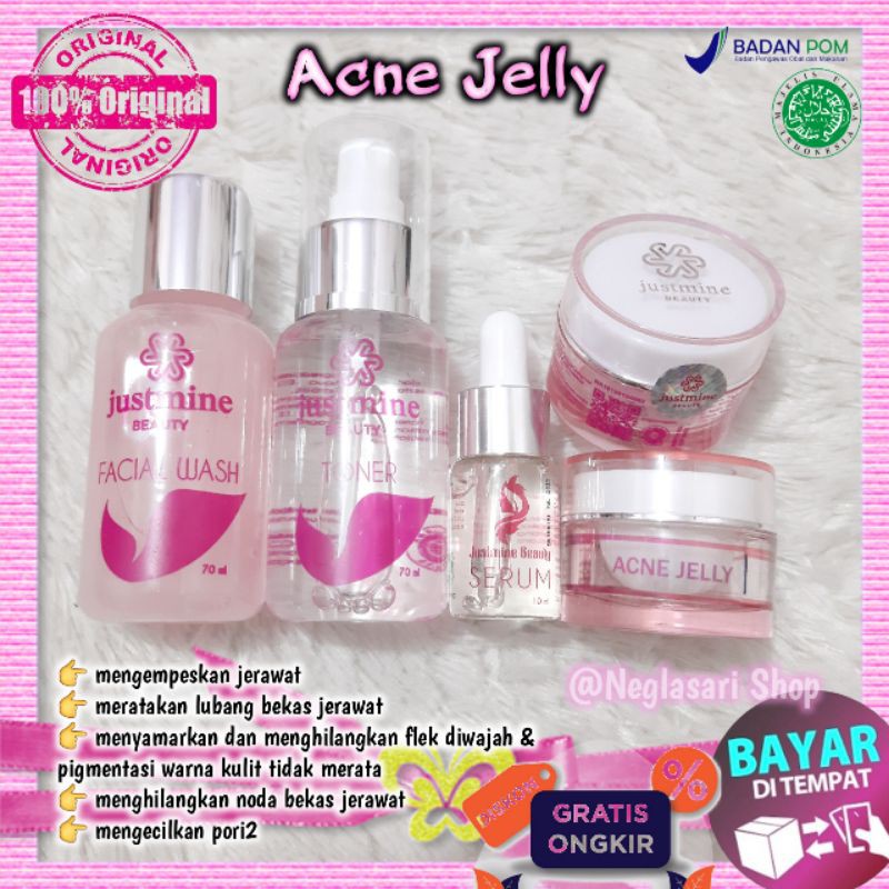 Justmine Beauty Acne Jelly A3 | | Overcome Light Acne | | Oily ,Flek ...