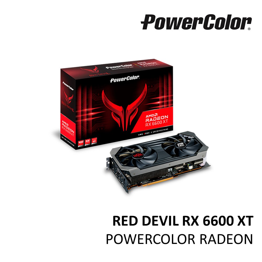 POWERCOLOR RED DEVIL RX 6600 XT 8GB GDDR6 (AXRX6600XT8GBD6-3DHE/OC ...
