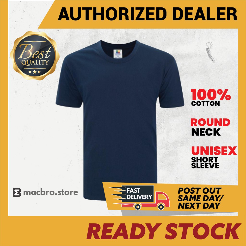[READY STOCK] Foursquare Eightsquare Navy Blue Unisex Round Neck 160gsm ...