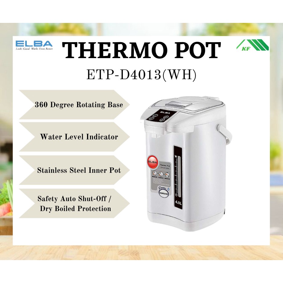 ELBA THERMO POT ETP-D4013(WH) | Shopee Malaysia