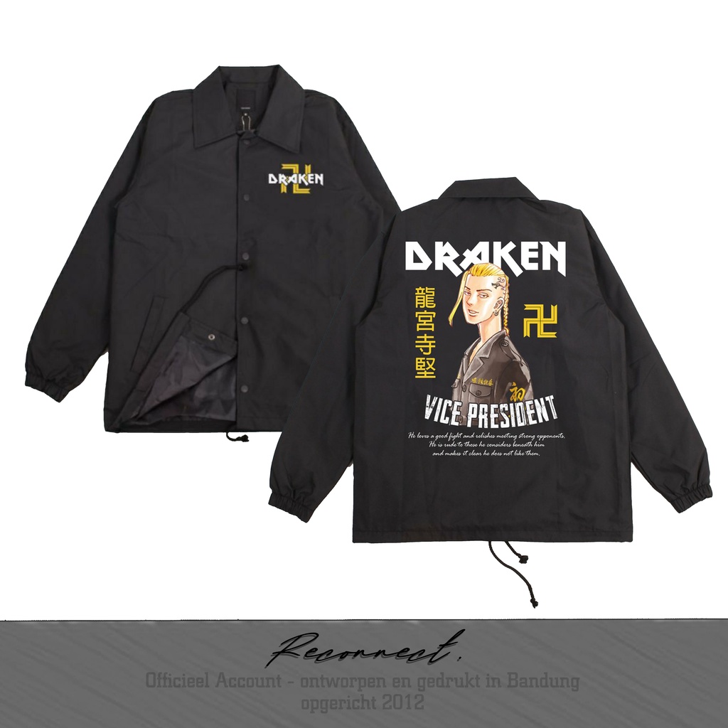 Reconnect Coach Jacket Tokyo Revengers Ken Ryuguji Draken - Unisex ...