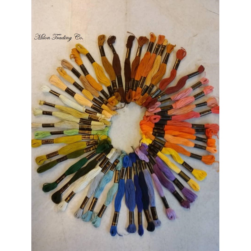 Ondori / Minlon / Cross Stitch Embroidery Thread / Benang Sulam ...