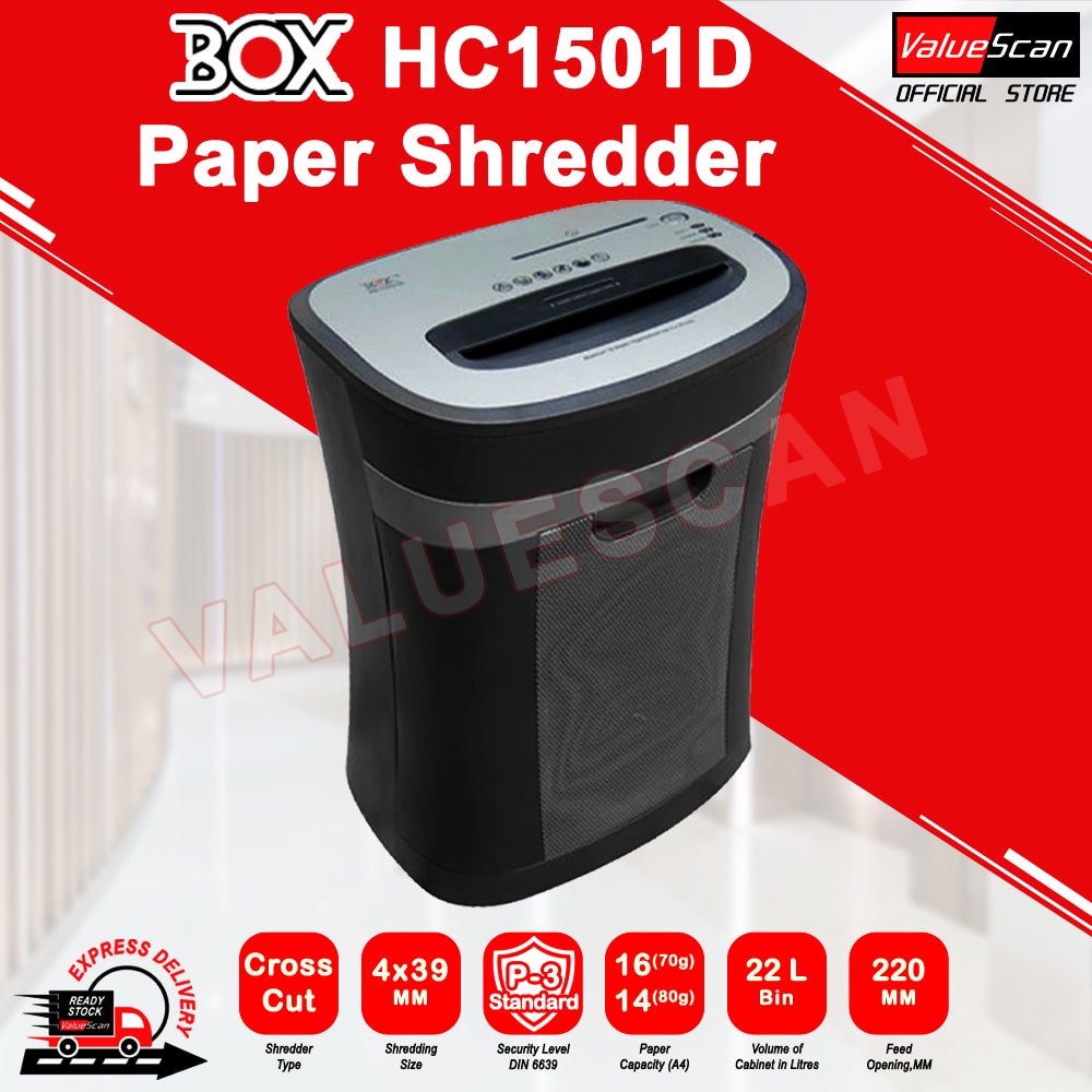 HC1501D BOX Paper Shredder Cross Cut | Shopee Malaysia