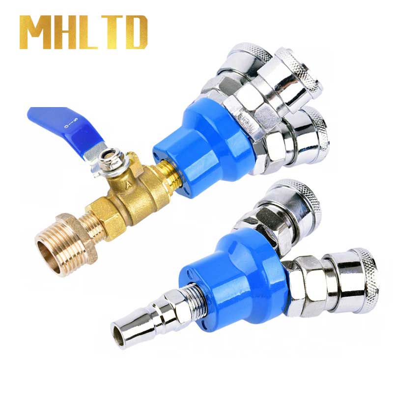 2 Way Quick Connect Multi Hose Coupler Fitting Coupling 1/4 Air ...