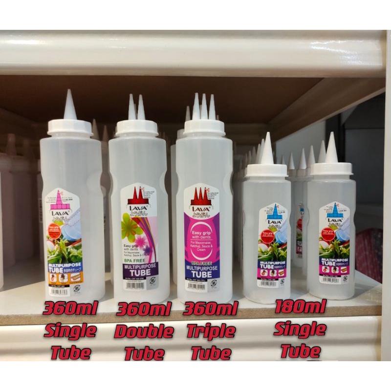 (MKitchenware)180ml 360ml Plastic Squeeze Bottle/Sauce Bottle/Sos ...