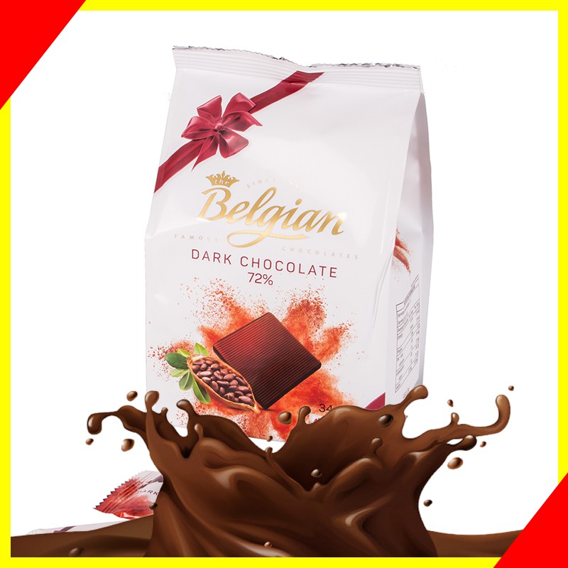 BELGIAN Dark Chocolate 72% Squares 153g | Shopee Malaysia