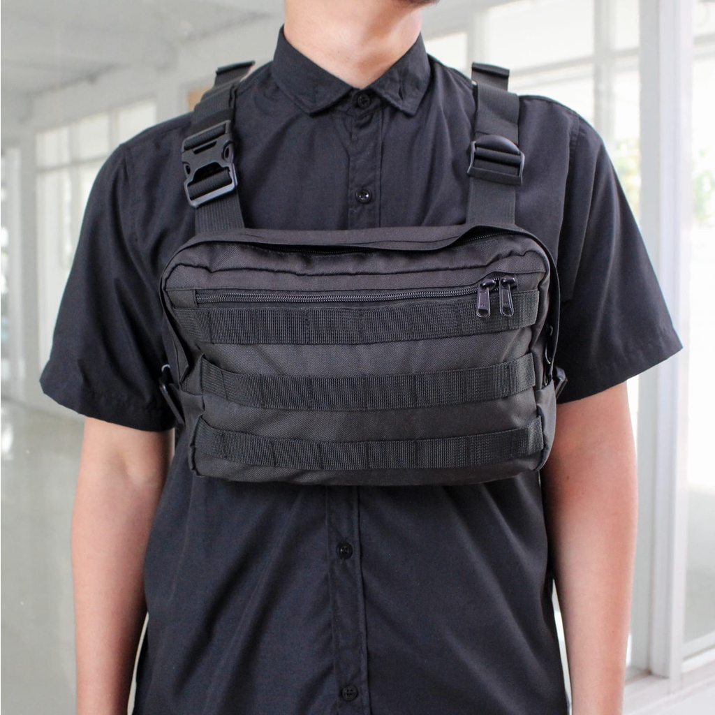 Chest BAG/CHEST RIG BAG/PREMIUM Multifunction BIKER Motorcycle CHEST ...