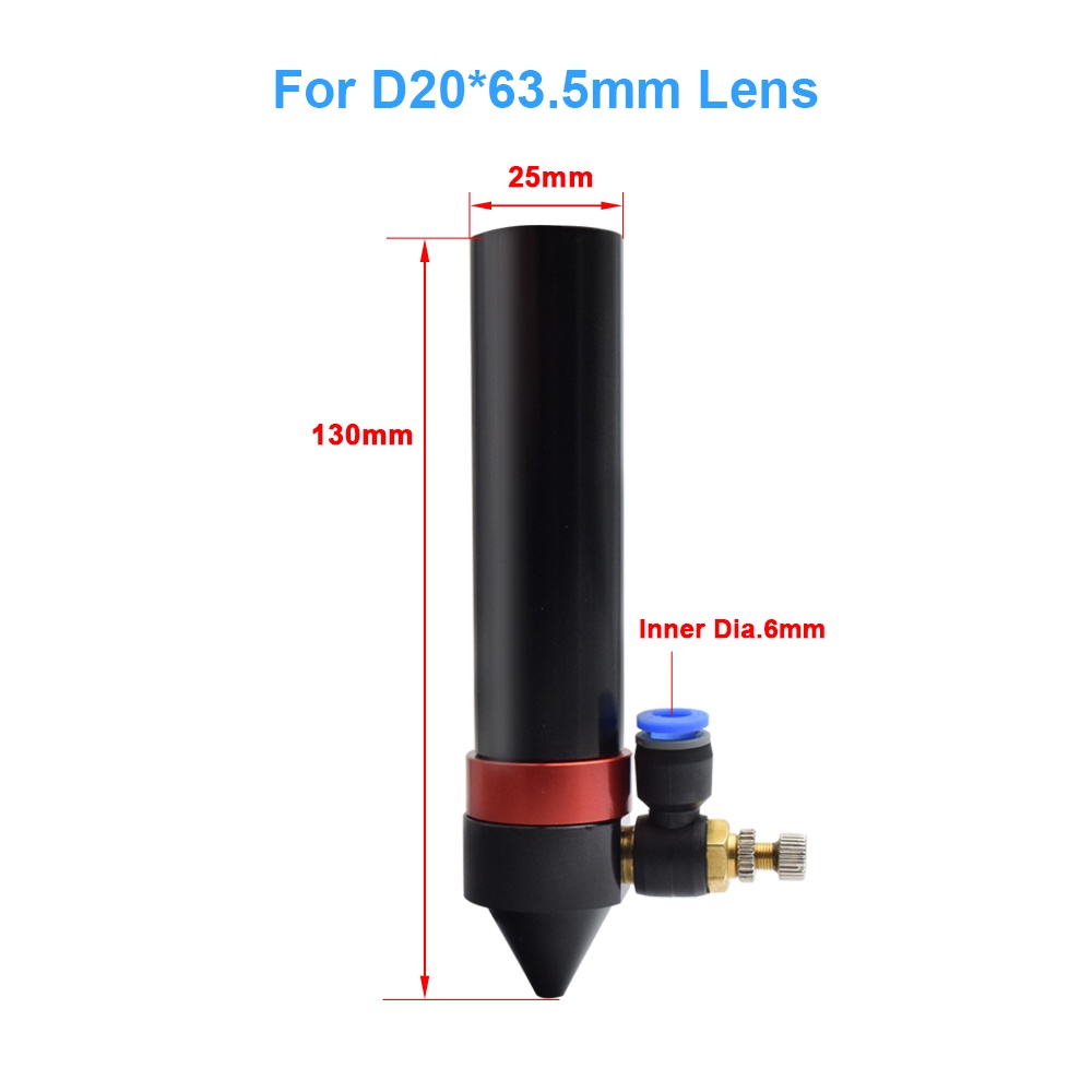 Co2 Laser Head Lens Tube + Air Nozzle For Lens Diameter 20mm Adjust ...