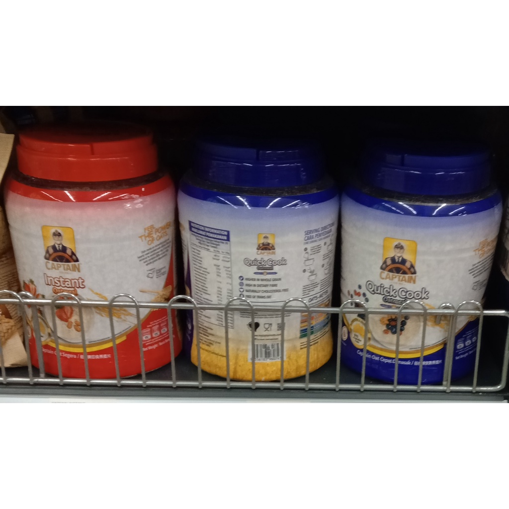 Captain Instant/Quick Cook Oatmeal 1KG Jar | Shopee Malaysia