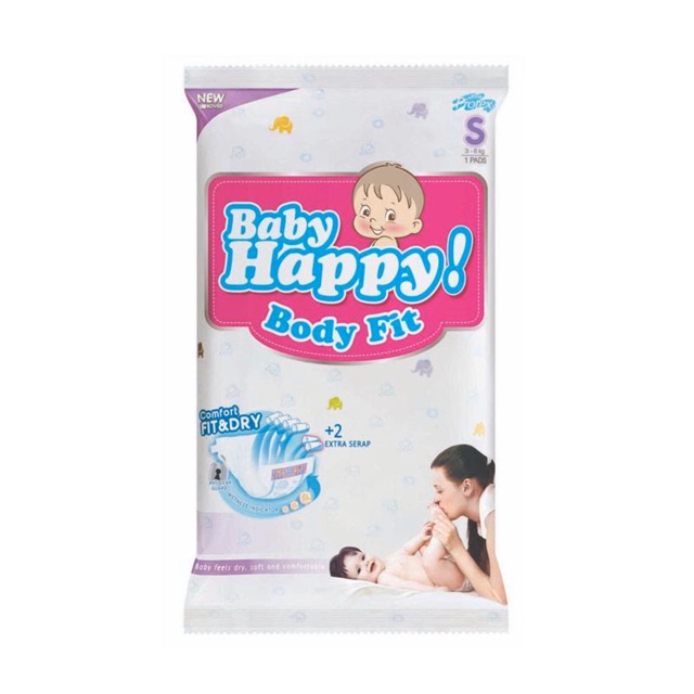 Baby Happy Diapers Tape Regular Baby Diapers S 10 Adhesive Disposable ...