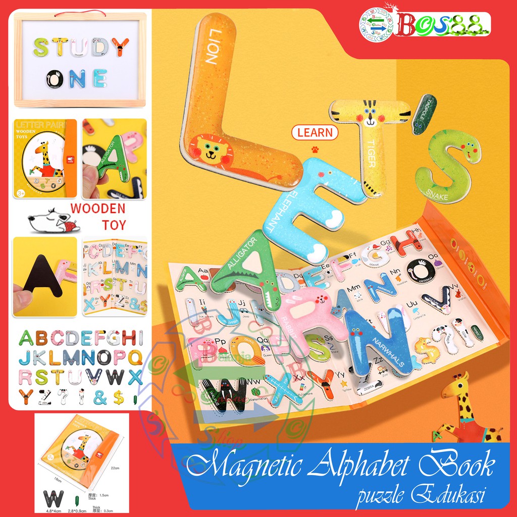 A-z Alphabet Magnetic Board Book/Cognitive Magnetic Alphabet Book ...