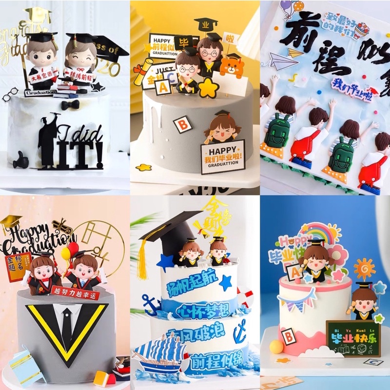 IMOCHI 毕业系列插牌摆件 Graduation series cake topper decoration | Shopee Malaysia