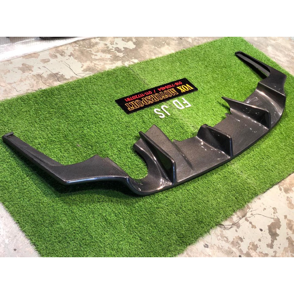 1 honda civic fd fd1 fd2 fd2r belakang diffuser carbon fiber js style ...